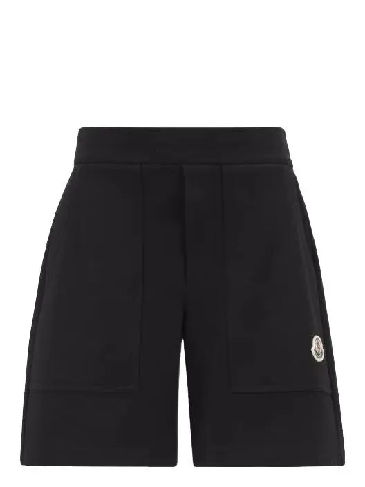 Moncler Logo Patch Shorts - Black