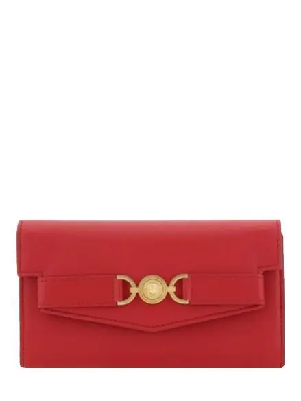 Versace Chain-linked Mini Shoulder Bag - Lipstick Red