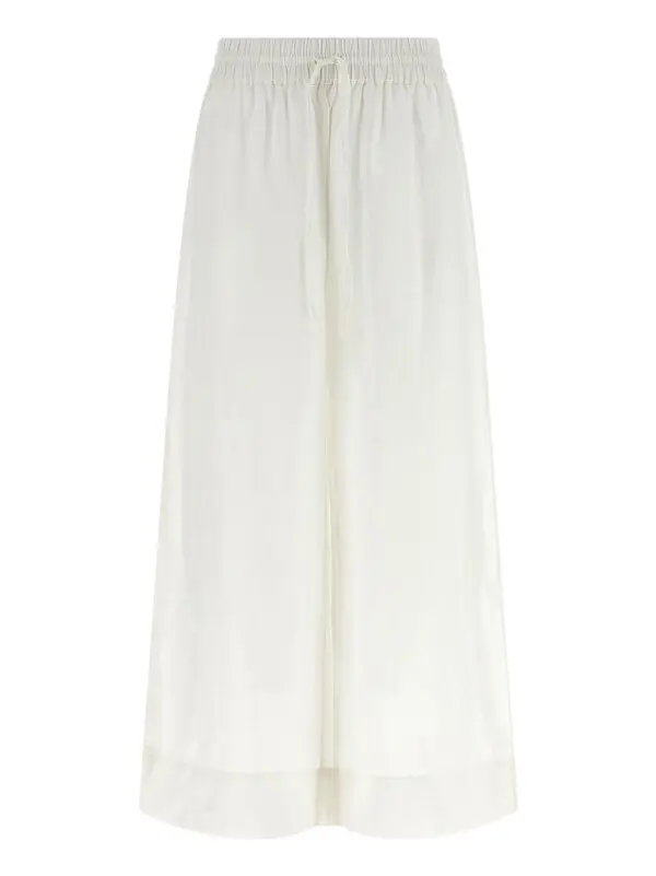 Polo Ralph Lauren Elastic Waist Drawstring Pants With Embroidered Logo - White