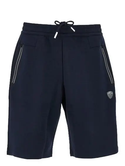 EA7 Logo Patch Drawstring Shorts - Black
