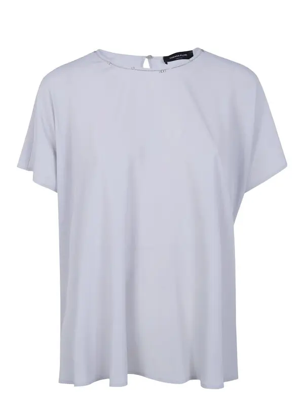 Fabiana Filippi Round Neck Short Sleeve T-shirt - Rain