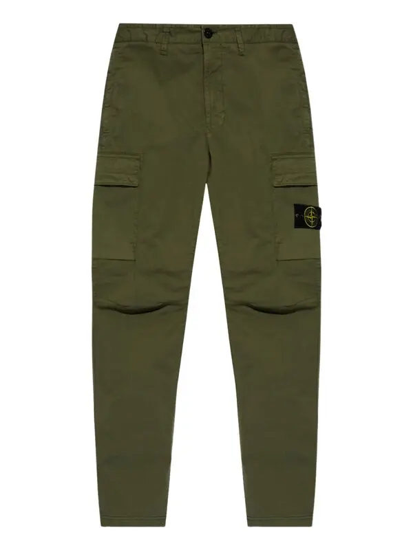 Stone Island Slim-cut Cargo Trousers - Moss Green