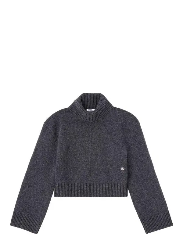 GANNI Wool Turtleneck Jumper - Phantom