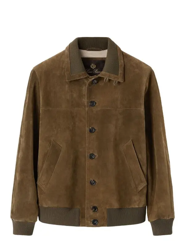 Loro Piana Maremma Suede Jacket - Green