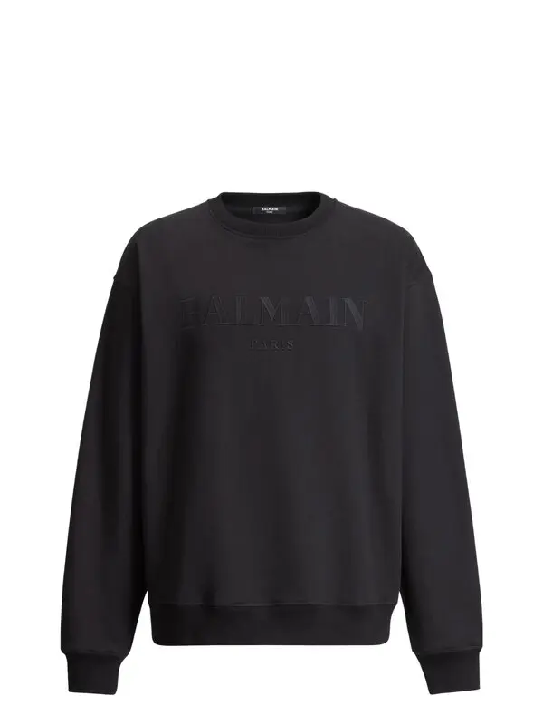Balmain Embroidered Crewneck Sweatshirt - Black