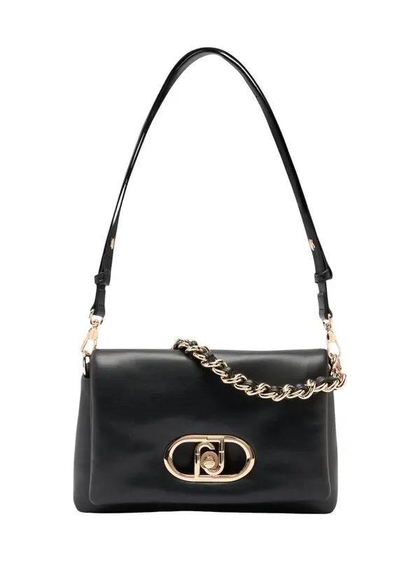 Liu Jo Lapuffy Medium Shoulder Bag With Chain Strap - Black