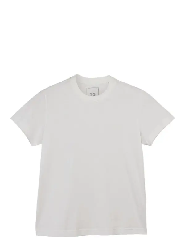 Y3 Logo Printed Crewneck T-shirt - White
