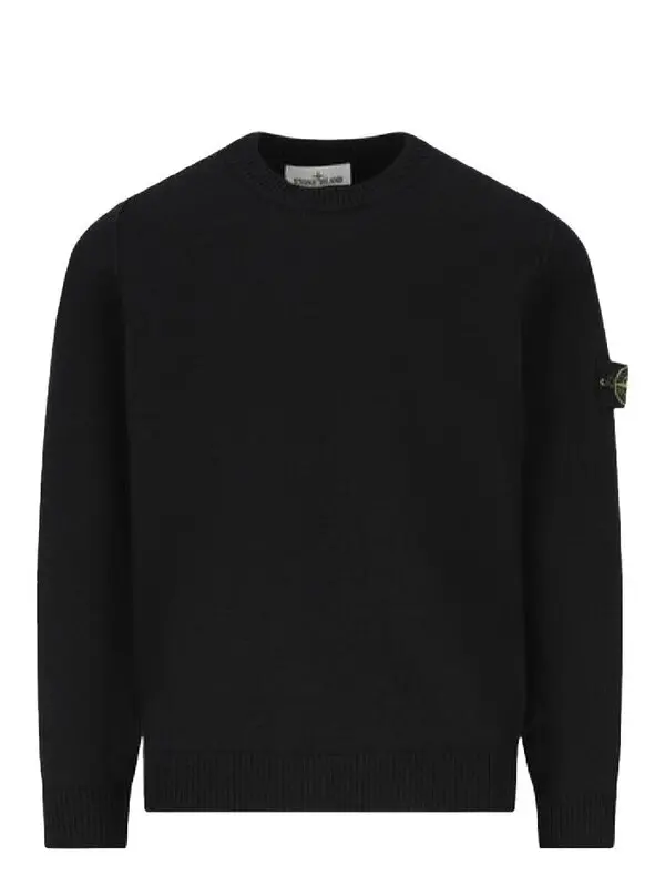 Stone Island Crew Neck Sweater - Black