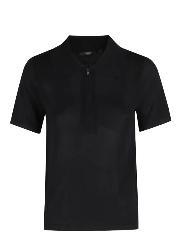 Seventy Zip-fastening Polo Shirt - Black