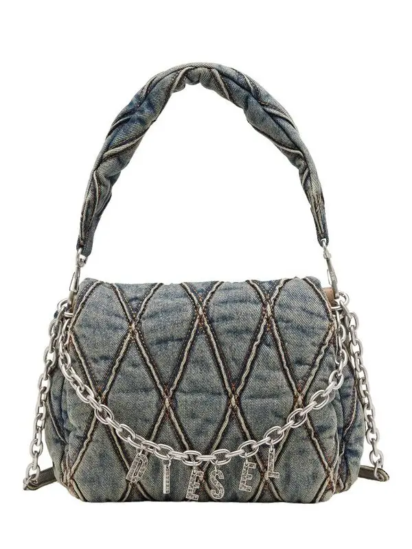 DIESEL® Charm-d Denim Shoulder Bag - Blue
