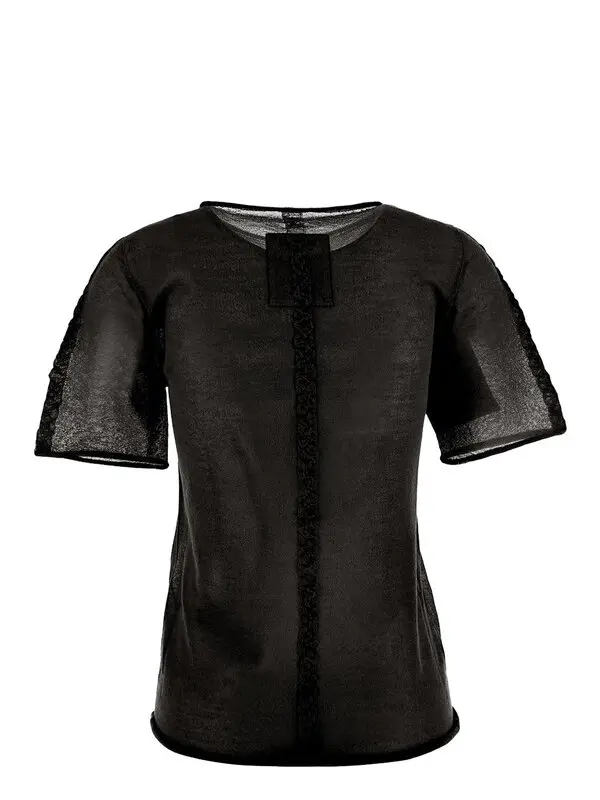 UMA WANG Round Neck Sweater - Black