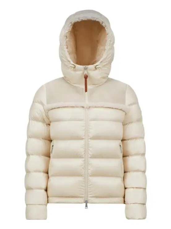 Moncler Beauvais Short Down Jacket With Hood - Light Brown