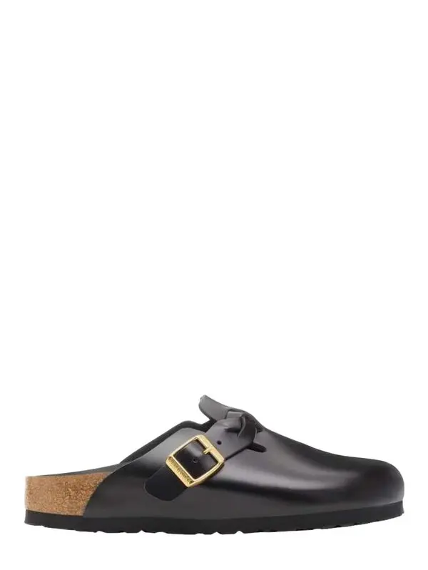 BIRKENSTOCK Boston Braided Buckled Clogs - Black