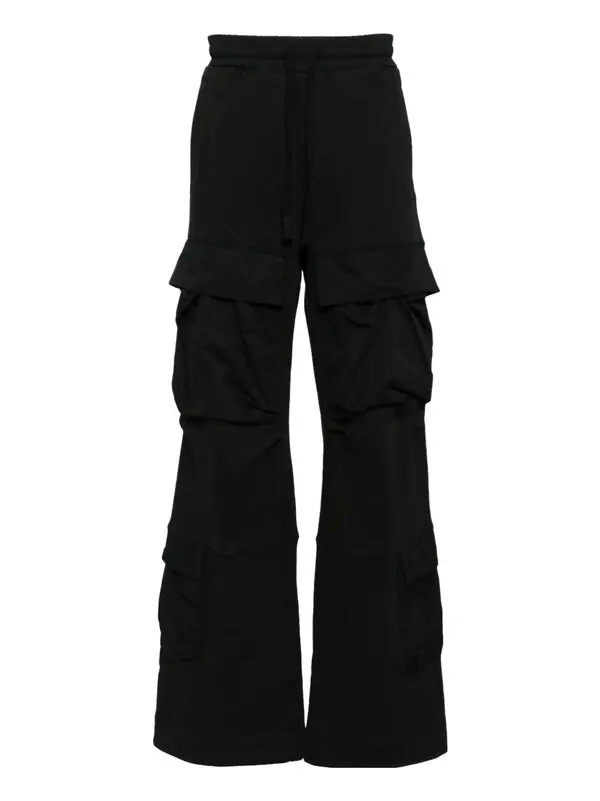 ENTIRE STUDIOS Utility Wide-leg Cargo Track Trousers - Black