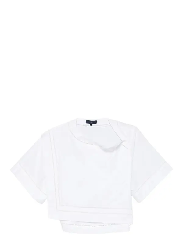 Soeur Cropped Top With Cutout Detail - White