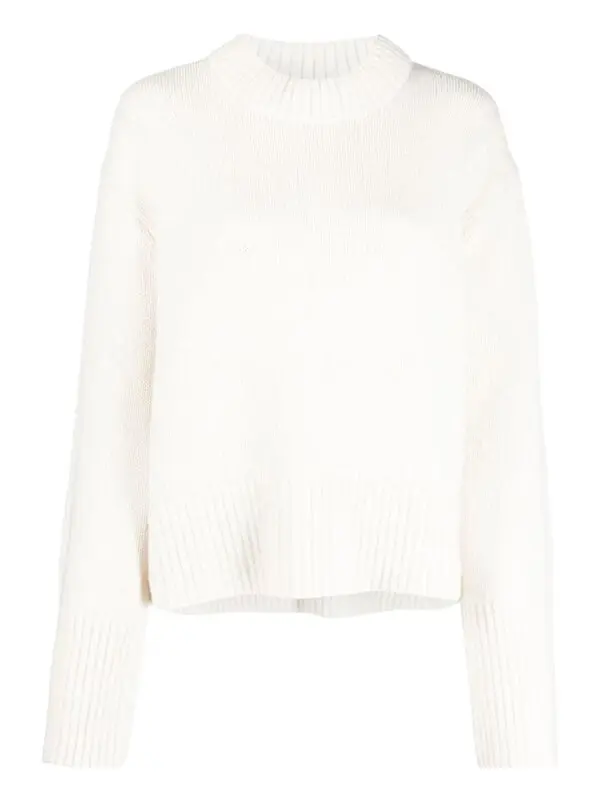 LISA YANG Sony Ribbed Knit Sweater - Cream