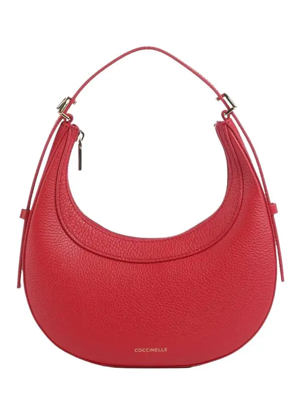 COCCINELLE Curved Zip Shoulder Bag - Red