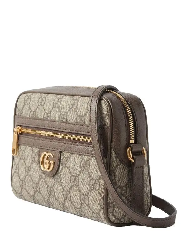Gucci Ophidia Gg Super Mini Shoulder Bag - Beige And Ebony