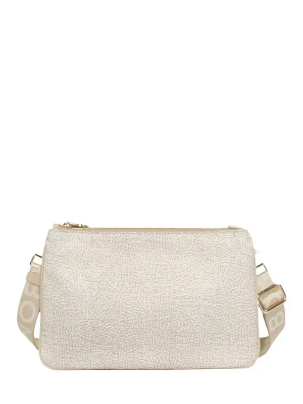 Borbonese Textured Shoulder Bag - White