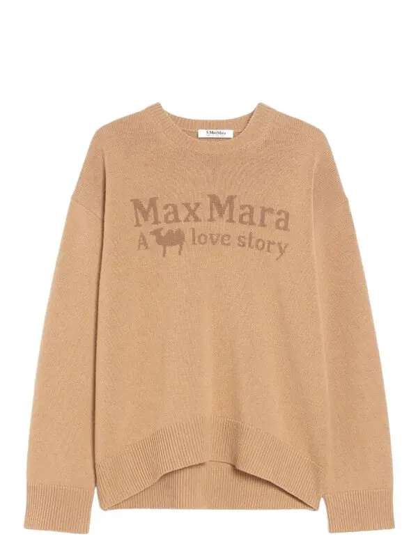 Max Mara Crewneck Long-sleeved Jumper - Camel