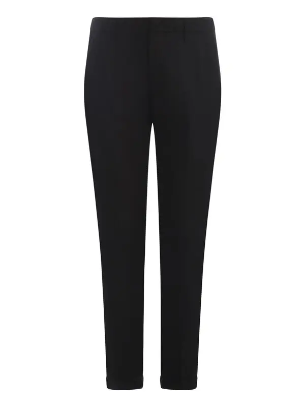 DONDUP Gaubert Stretch Wool Tailored Trousers - Black