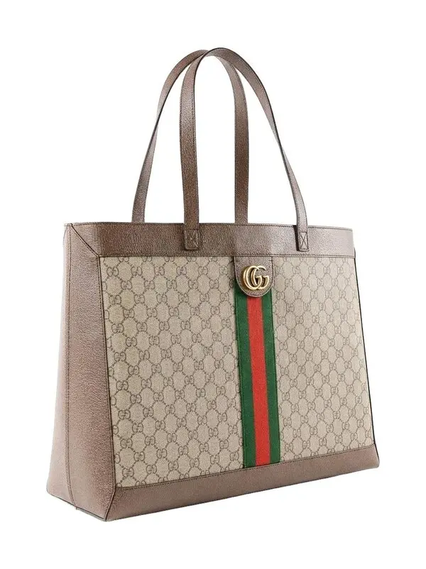 Gucci Ophidia Gg Supreme Shoulder Bag - Beige/ebony