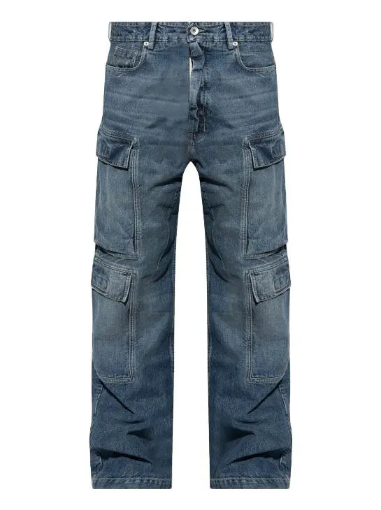 Rick Owens Cargo Jeans - Washed Indigo