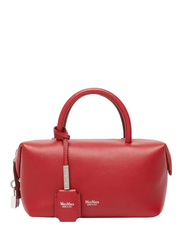 Max Mara Logo Stamp Zip-up Tote Bag - Red