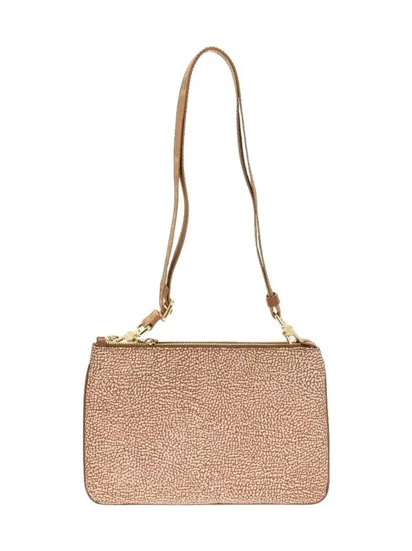 Borbonese Zipped Small Crossbody Bag - Nude