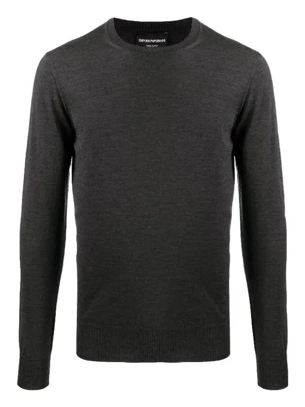Emporio Armani Crewneck Knitted Jumper - Black