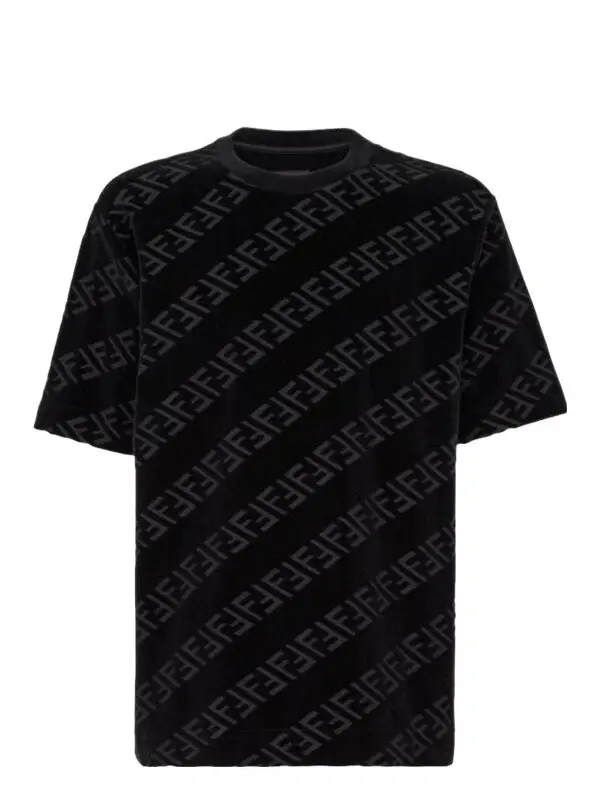 Fendi Velvet T-shirt - Black