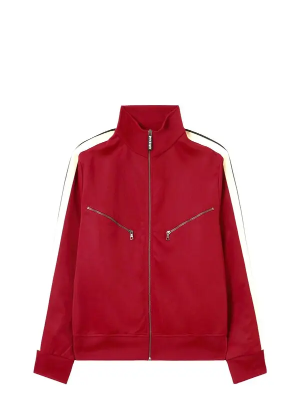 Palm Angels Curved Logo Track Jacket - Red