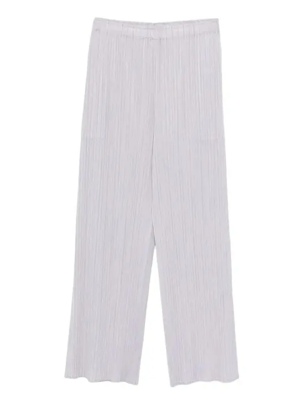 Issey Miyake Square Pleated Trousers - White