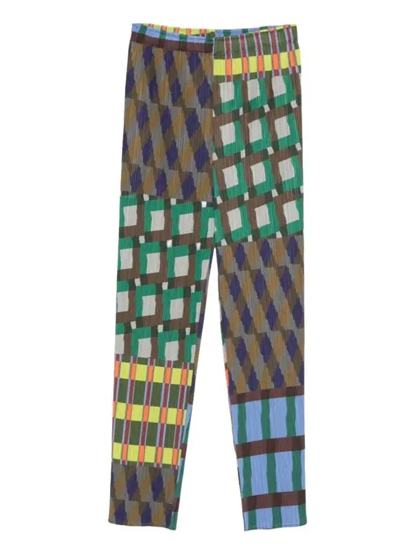 Issey Miyake Harmony Printed Pleated Trousers - Multicolor