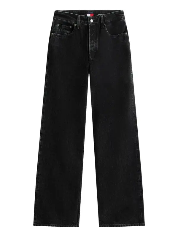 Tommy Hilfiger Mid-rise Straight Leg Jeans - Black
