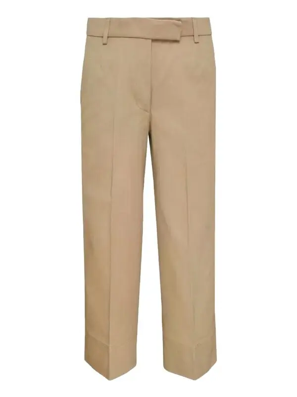 Thom Browne Rwb-stripe Cotton Gabardine Trousers - Neutrals