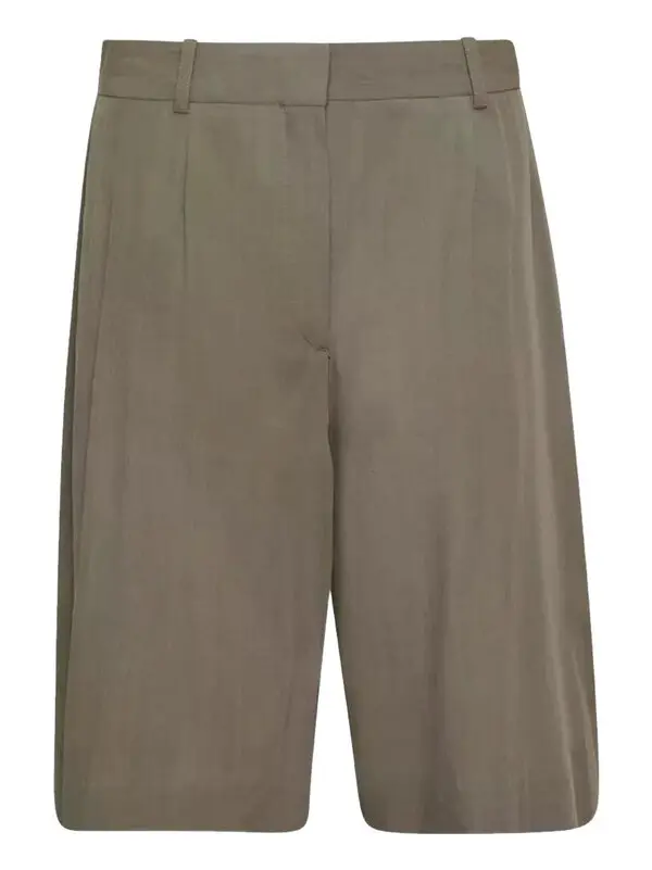 TOTEME Wide-leg Pleated Shorts - Neutrals