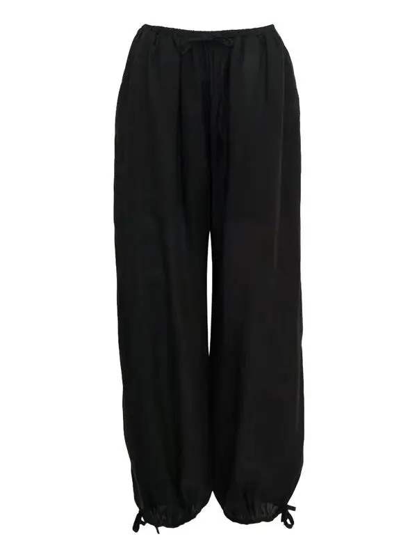 THE LOOM Drawstring Waist Tie-fastening Trousers - Black