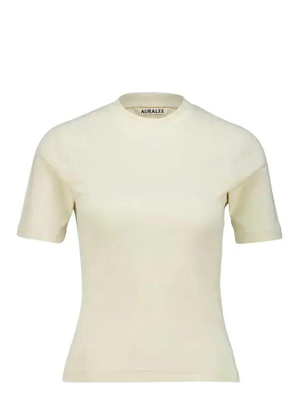 Auralee Cotton Jersey Raglan Sleeve T-shirt - Neutrals