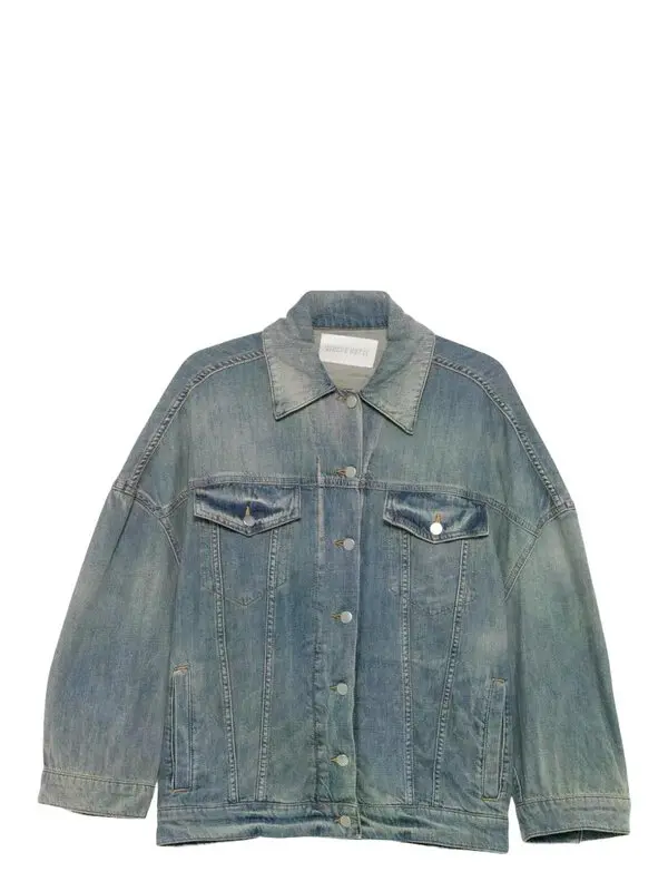 CIRCUS HOTEL Faded Effect Denim Jacket - Blue