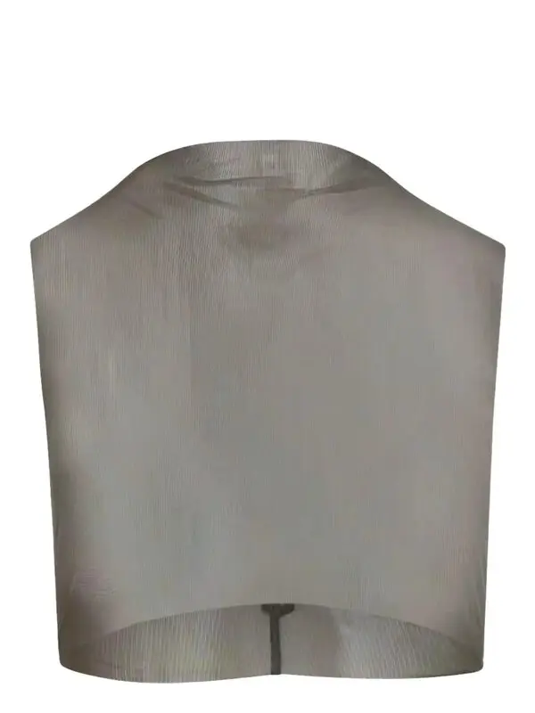 Rick Owens Sheer Sleeveless Crop Top - Grey