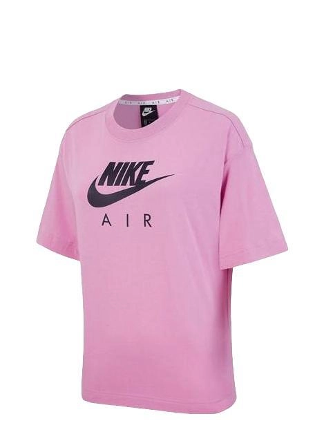 Nike Logo Print Short Sleeve Top - Pink