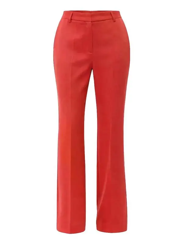 HEBE STUDIO Satin Trousers - Red
