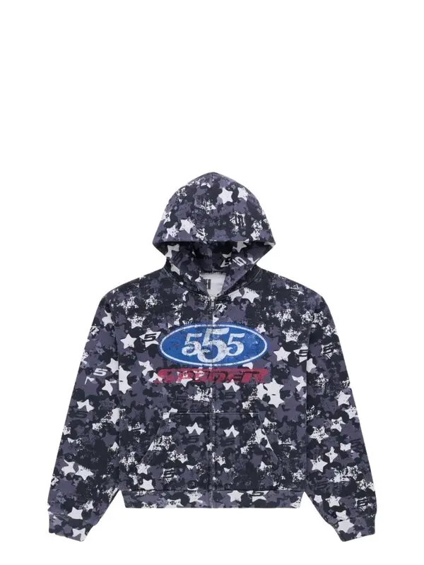 SP5DER R5cing Zip Hoodie - Blue Camo