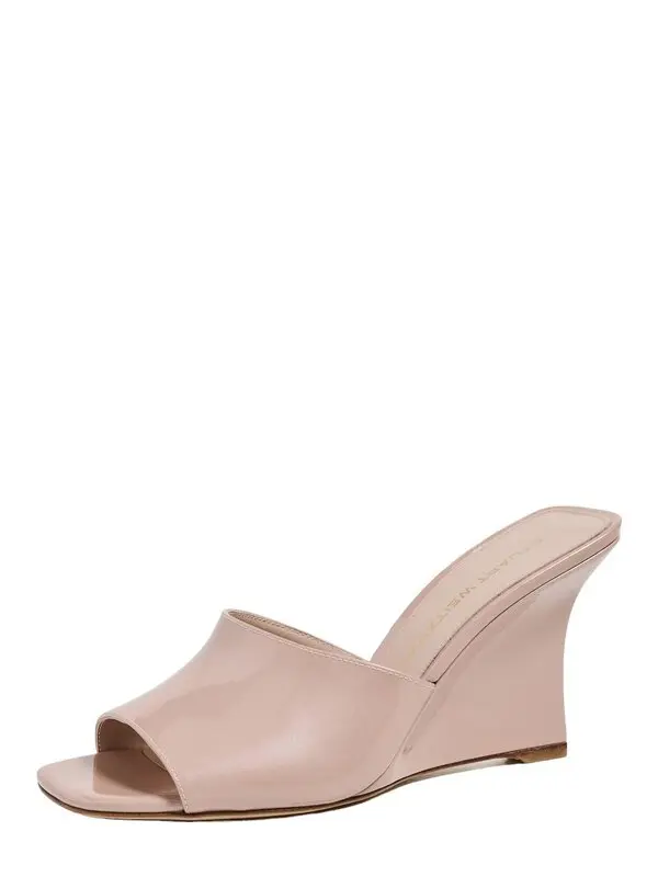 STUART WEITZMAN Vinnie Wedge Mules - Blushful