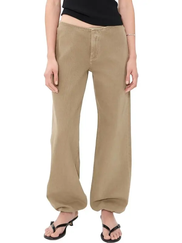 Still Here Low Rise Sport Jeans - Pear