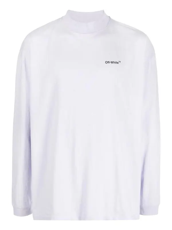 Off-White Fw22 Solid Color Arrow Pattern Logo Printing Round Neck White - Default Colorway