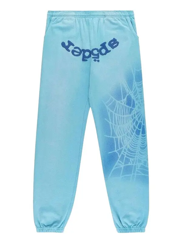 SP5DER Og Web V2 Spray Sweatpant - Light Blue