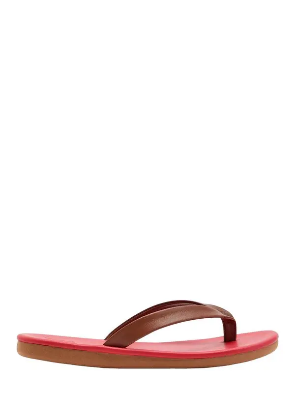 ANCIENT GREEK SANDALS Saionara Leather Flip Flops - Red
