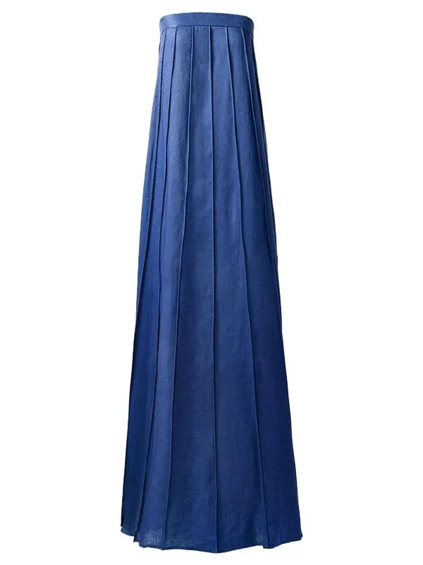 KARGEDE Cornflower Linen Maxi Dress - Blue
